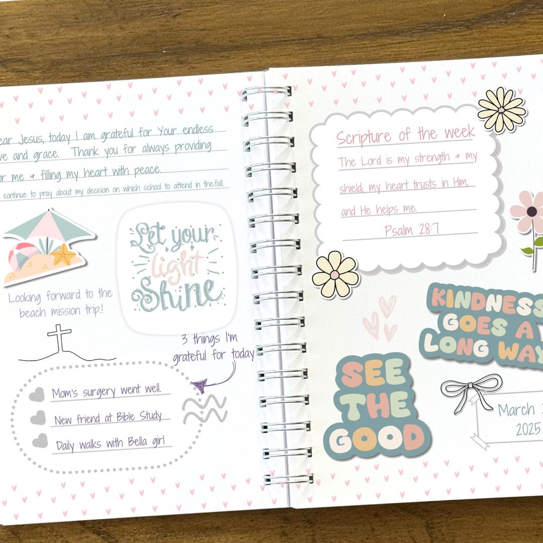 Personalized Prayer Journal Notebook 5.5 X 8.5 Inches Custom Christian ...