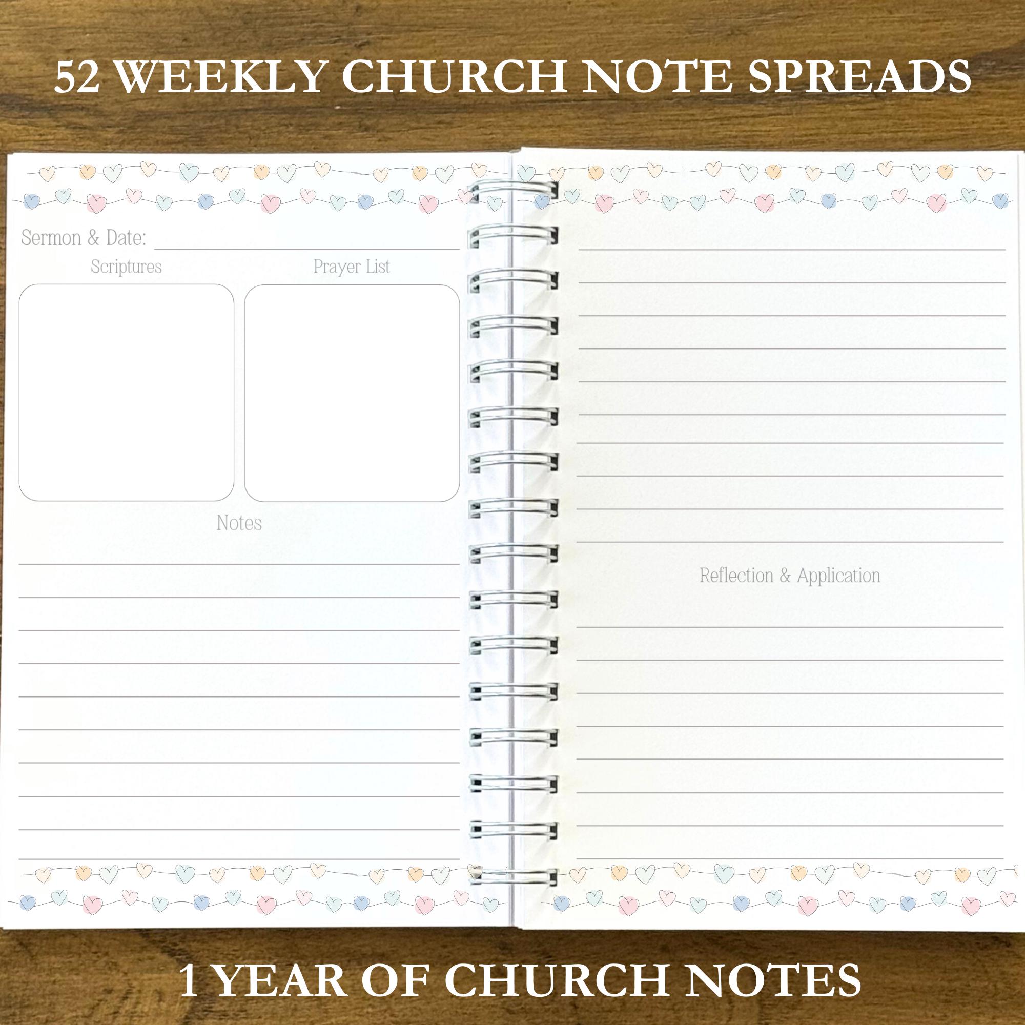 Personalized Church Notes Notebook 5.5 X 8.5 Inches Custom Sermon ...