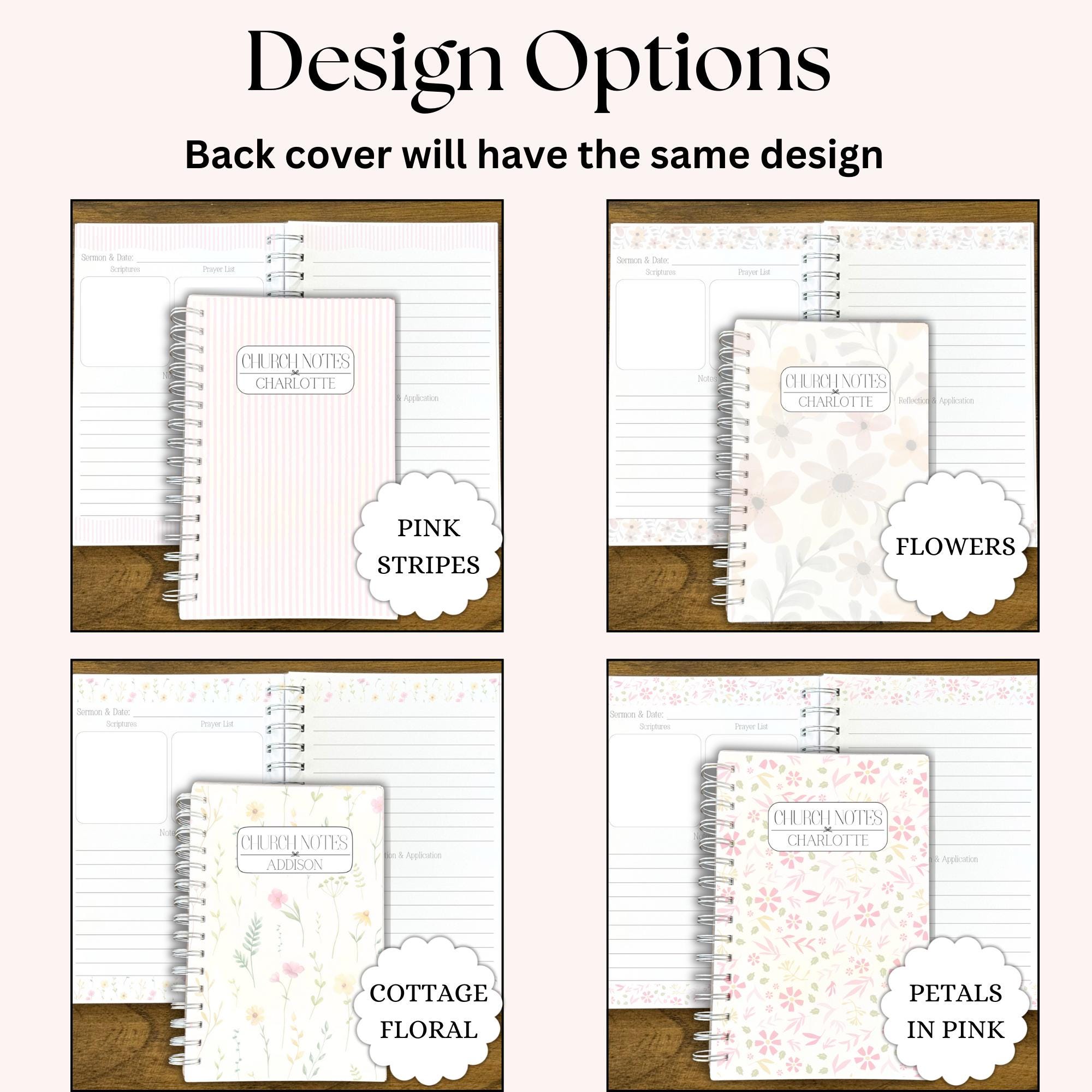 Personalized Church Notes Notebook 5.5 X 8.5 Inches Custom Sermon ...