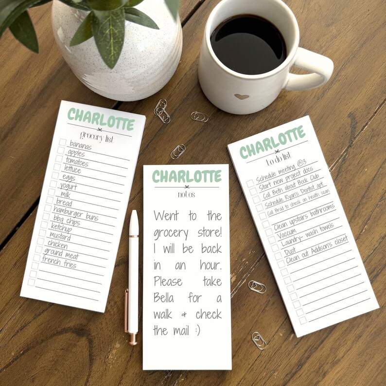 Cute Colorful Notepad Gift Set | 3 Pack Notepad With Personalized Name ...