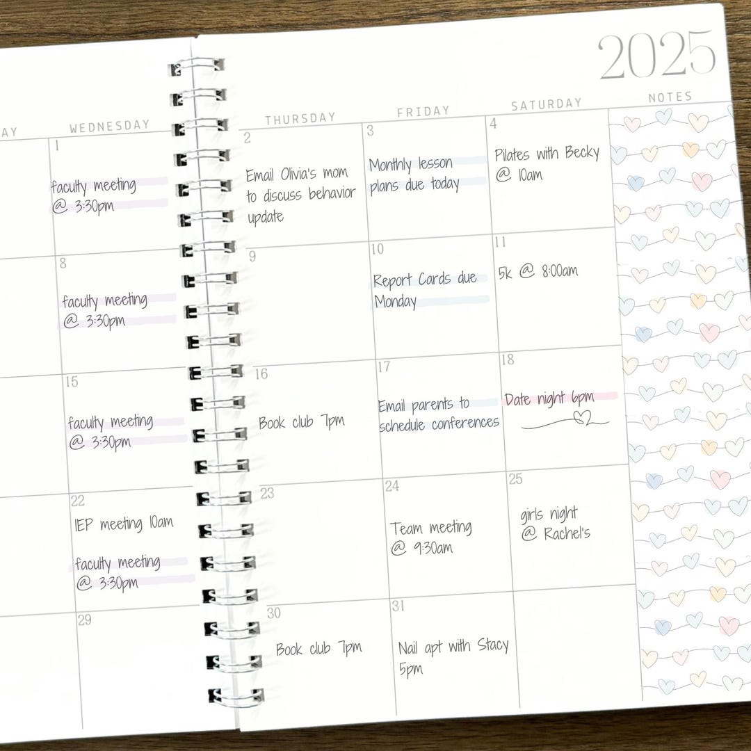 Teacher Planner July 2025 - June 2026 12 Month Teacher Planner | 8.5 X ...