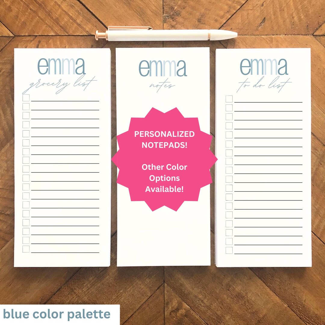 Personalized Notepads 3 Pack Custom to Do List Daily Organization ...