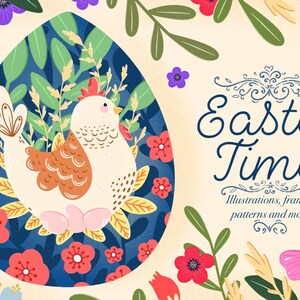 Easter Egg Clipart Collection, Farm Animals Clipart, Spring Digital ...