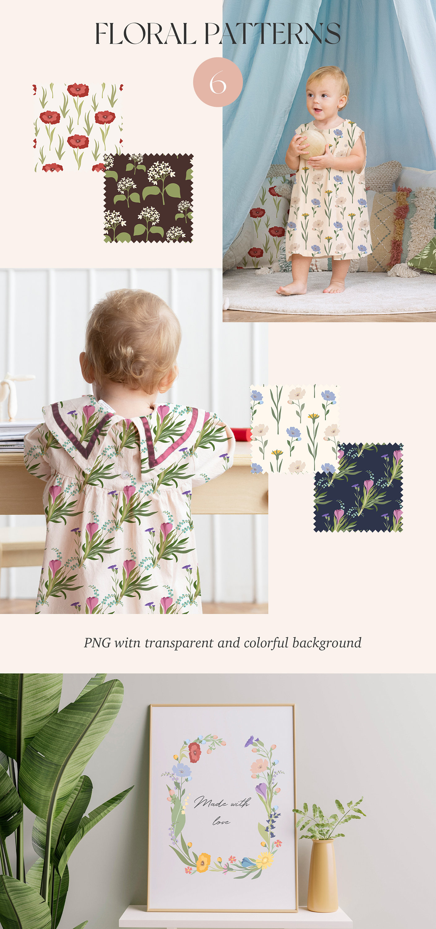 Floral Spring Clipart Collection With Wild Flowers Digital Download ...