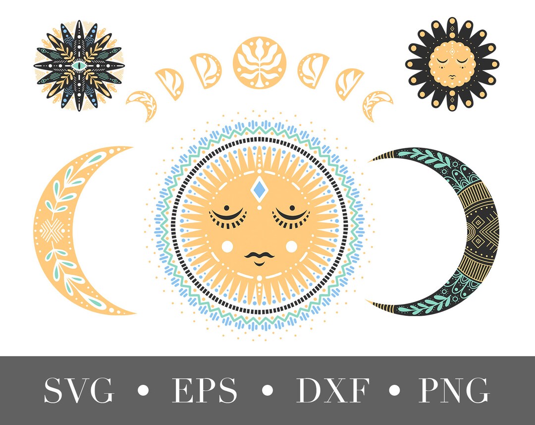 Celestial SVG Clipart Digital Download and Commercial Use, Sacred ...