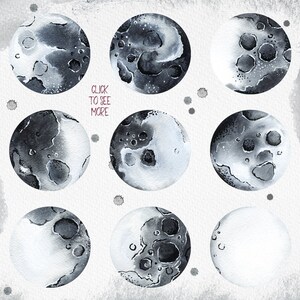 Watercolor Moon Art, Watercolor Space PNG Clipart, Watercolor Space ...