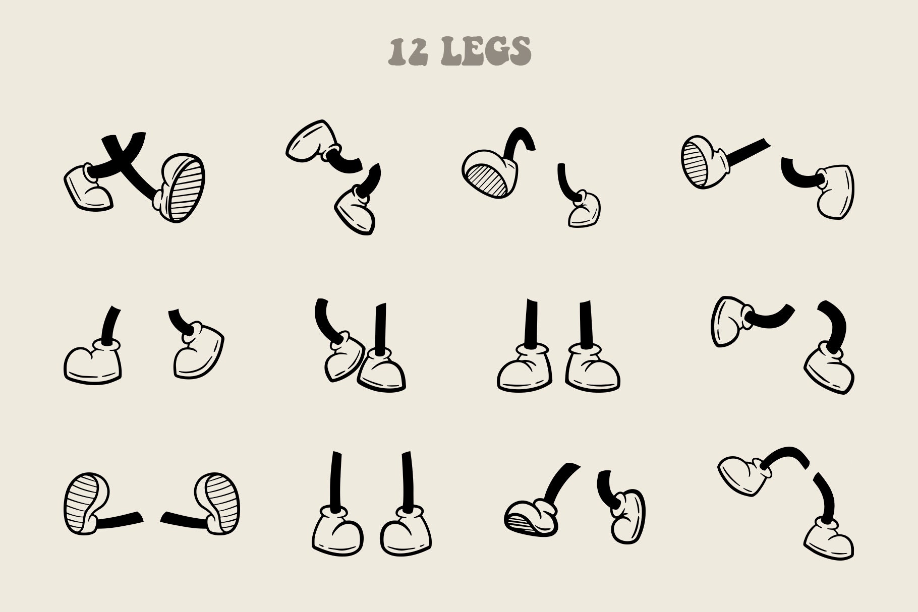 Retro Character Design SVG Clipart, 60s Smiley Face SVG/PNG Collection ...