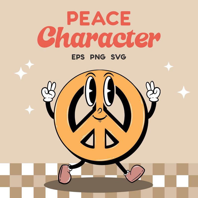 Anime Character Peace Sign - Etsy
