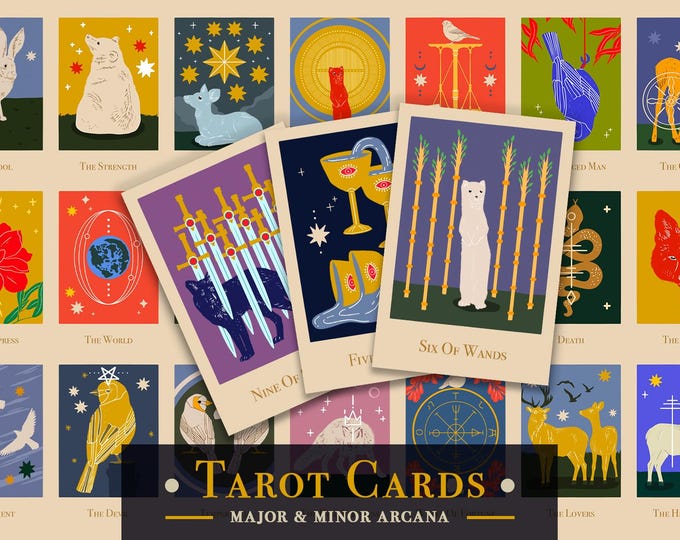 Digital Tarot Cards Deck, Major & Minor Arcana (download) - Etsy