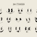 Retro Character Design SVG Clipart, 60s Smiley Face SVG/PNG Collection ...