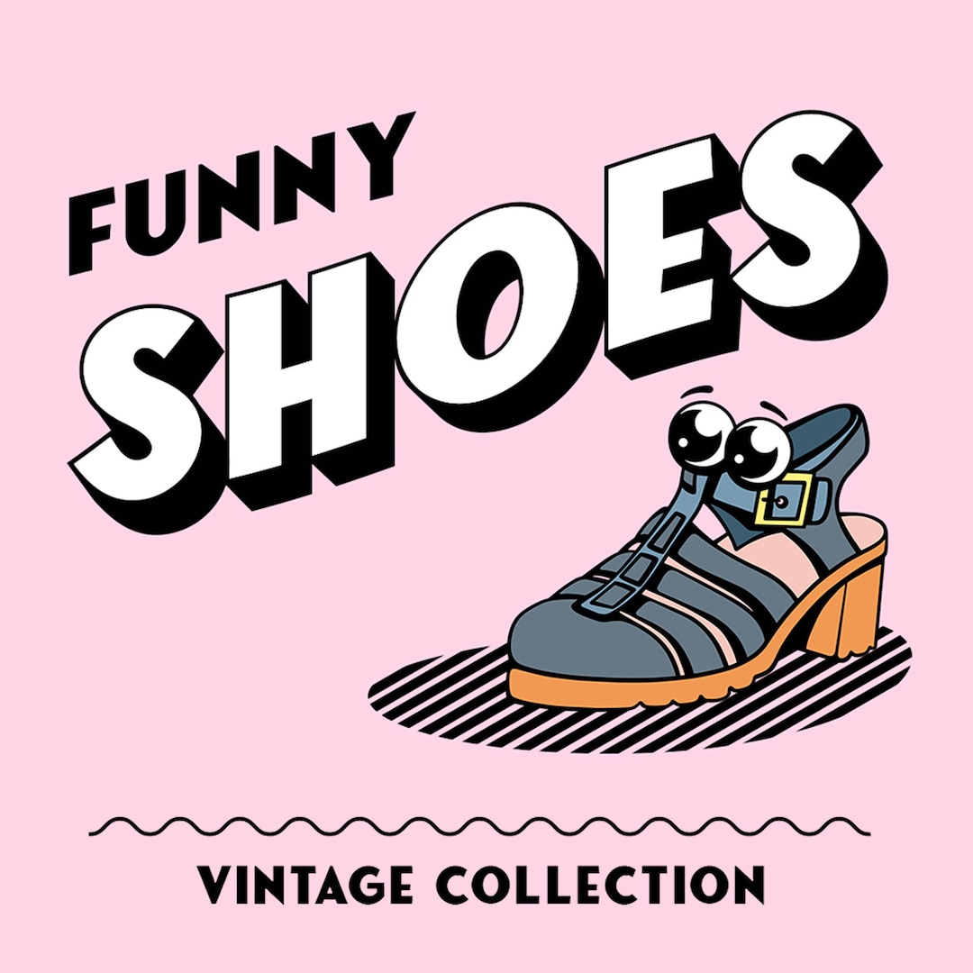 Retro Cartoon Character Design Shoes Digital Download, Pink Retro PNG ...