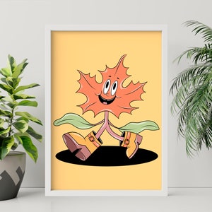 Fall Character Design Collection, Retro Autumn Groovy Clipart, 70's ...