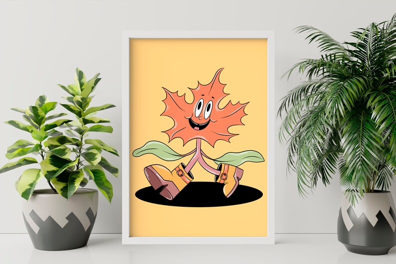 Fall Character Design Collection Retro Autumn Groovy Clipart - Etsy