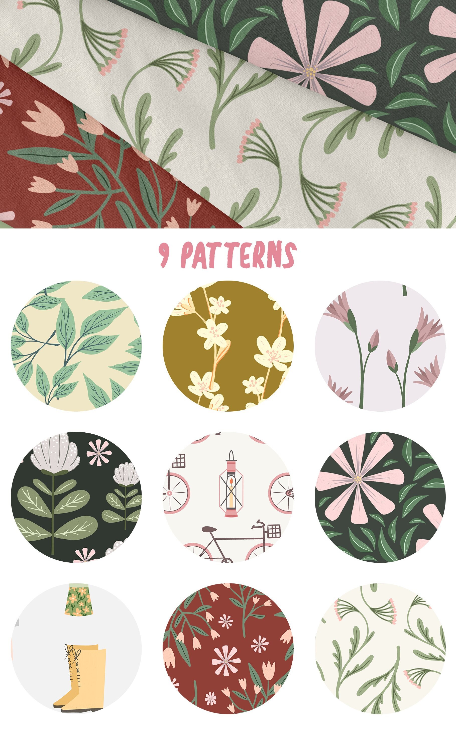 Spring Clipart Digital Download Graphics and Spring Digital Paper ...