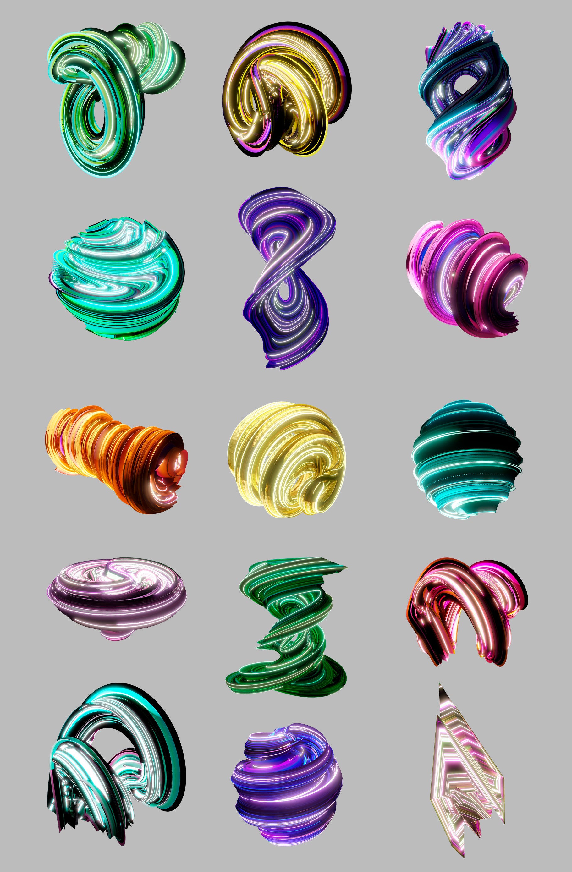 3D Neon Clipart, 3d Print File Digital Download Commercial Use ...