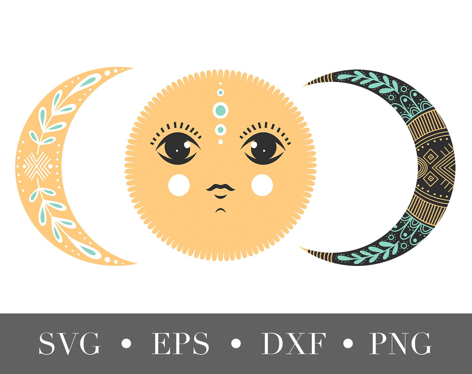 Celestial SVG Clipart Digital Download and Commercial Use - Etsy