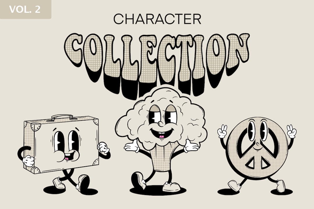 Retro Character Clipart Design PNG/SVG, Retro 60s Hippie Clipart ...