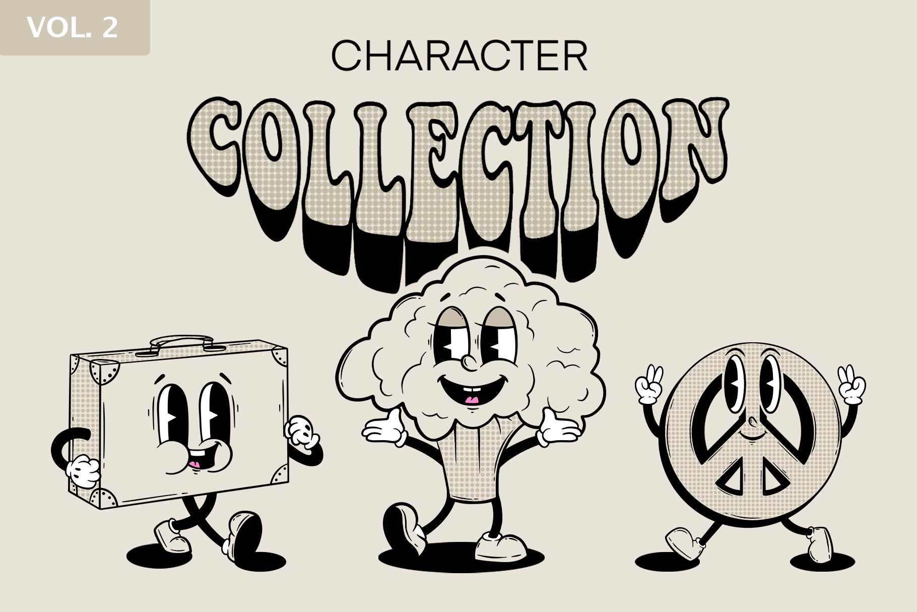 Retro Character Clipart Design PNG/SVG, Retro 60s Hippie Clipart ...