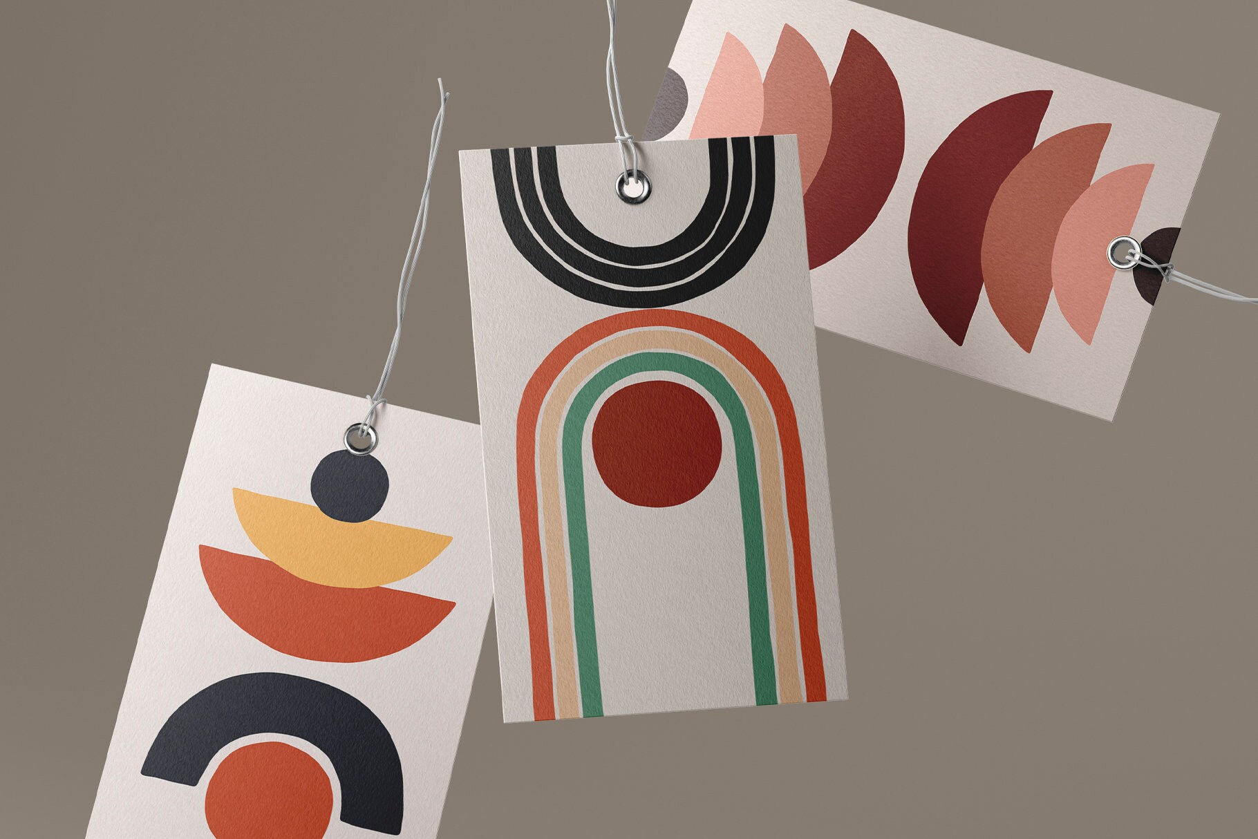 Abstract Geometric Elements Digital Download, Colorful Modern Abstract ...