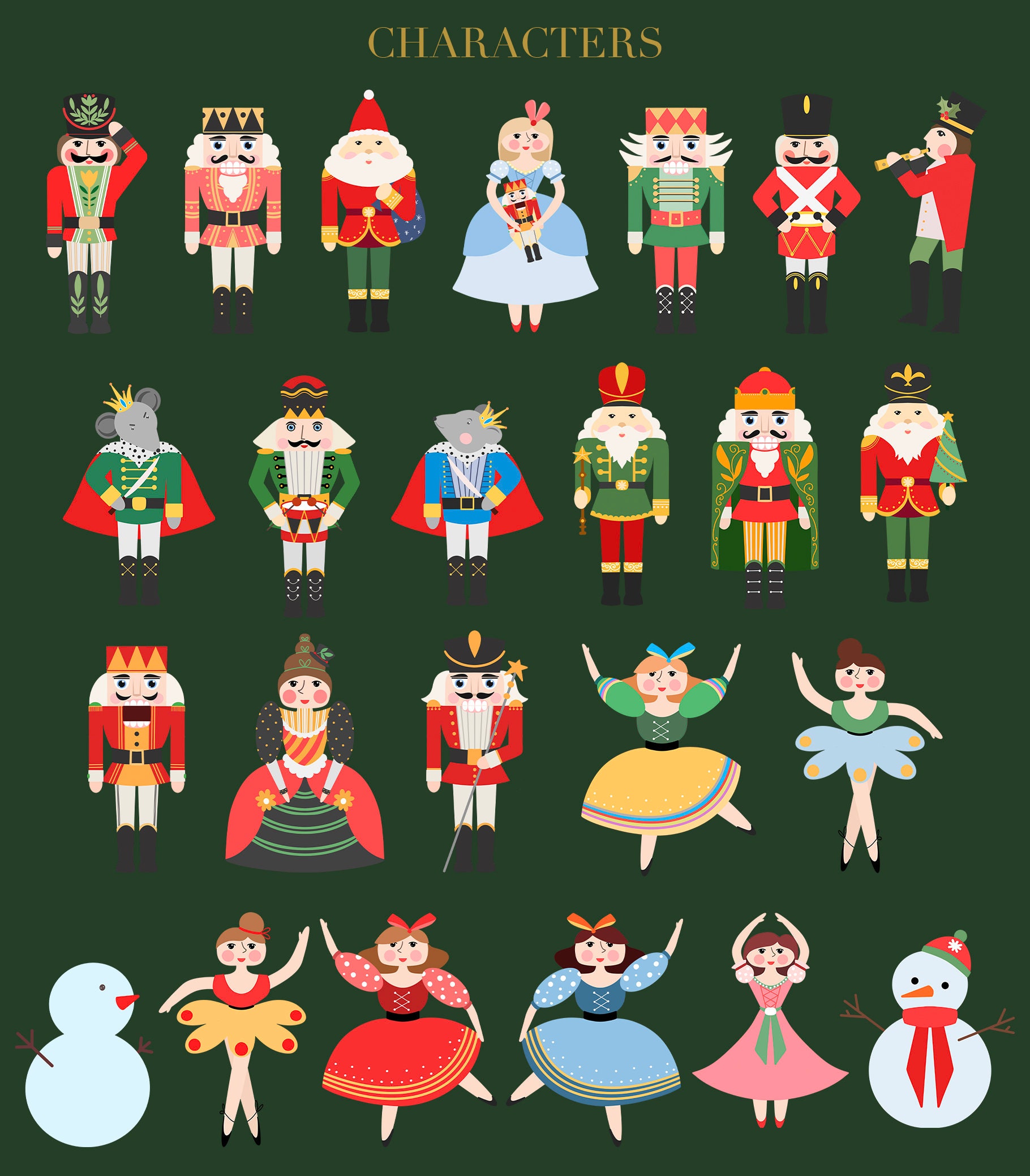 Nutcracker PNG Christmas Retro Character Design Digital - Etsy