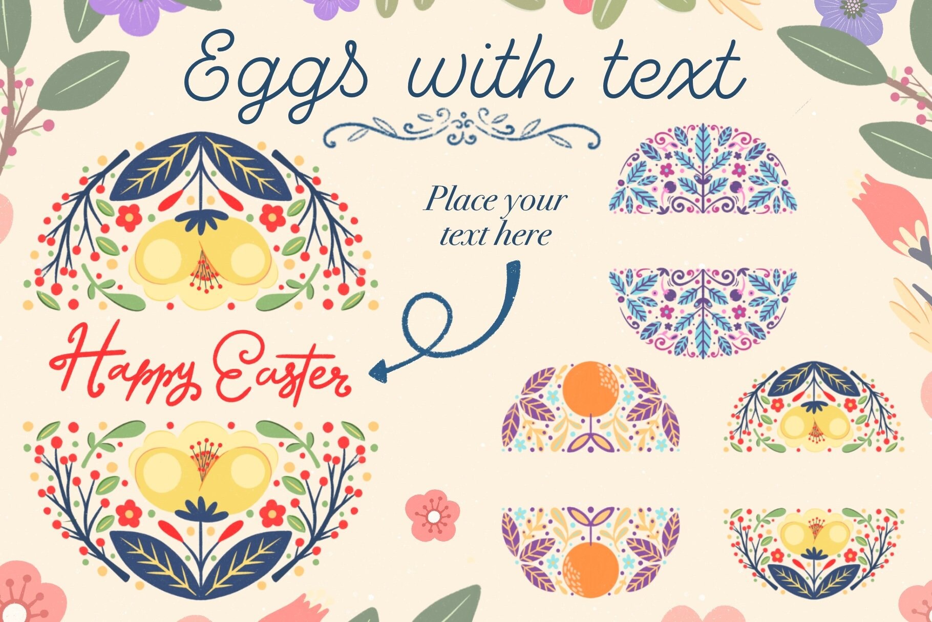 Easter Egg Clipart Collection, Farm Animals Clipart, Spring Digital ...