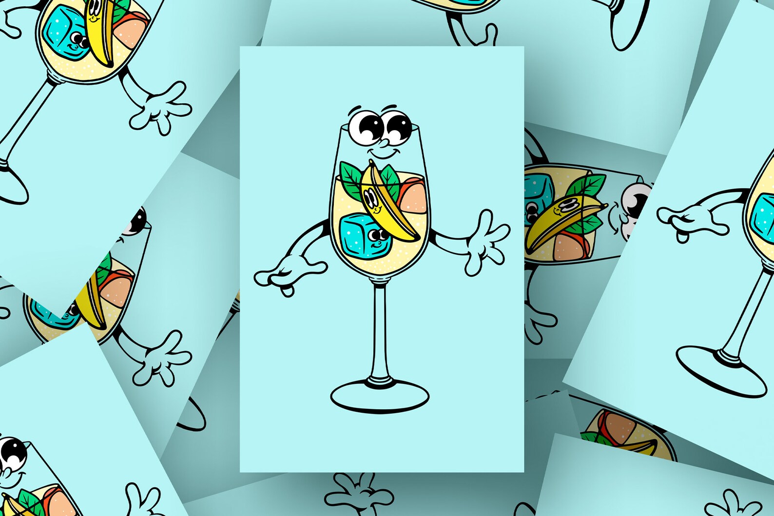 Retro Character Design Digital Download Commercial Use, 90's 80's 70's ...