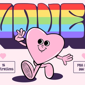 Retro SVG Bundle Cartoon Characters, Cottage Core PNG Clipart Digital ...