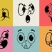Retro Character Design SVG Clipart, 60s Smiley Face SVG/PNG Collection ...
