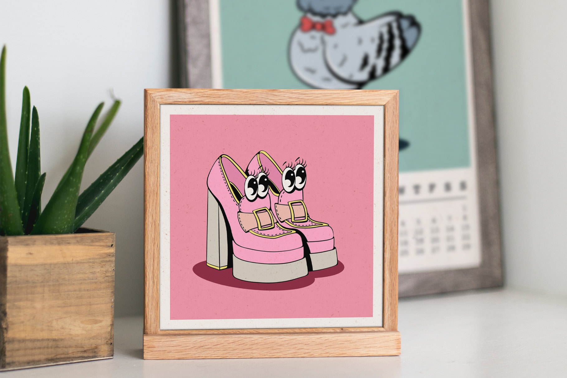 Retro Character Calendar 2024 Cartoon Digital Download, 2024 Digital ...