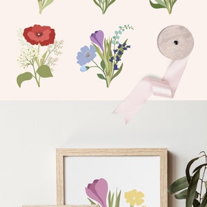 Floral Spring Clipart Collection With Wild Flowers Digital Download ...