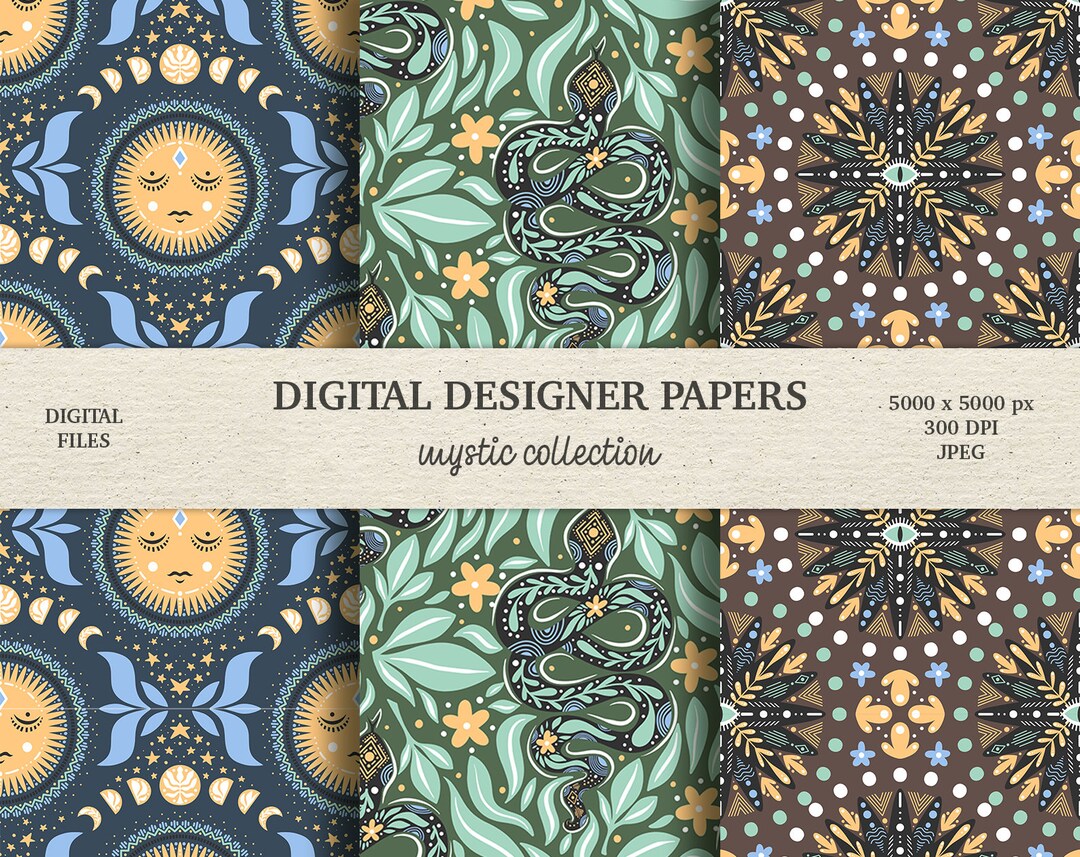 Celestial Digital Paper Pack Digital Download and Commercial Use for Fabric, Paper, Invitations ...