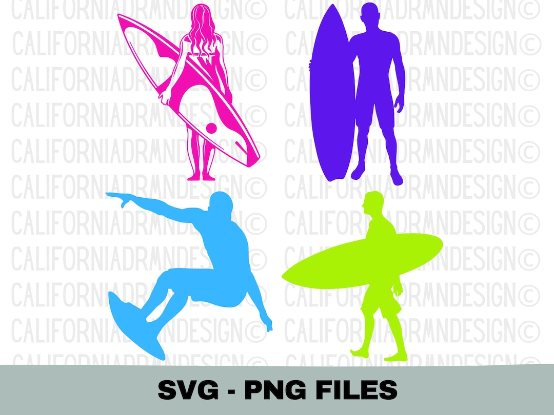 Surf Clipart, Beach Clip Art, Surf Girl Svg, Surfers Svg, Surfing Shirt ...