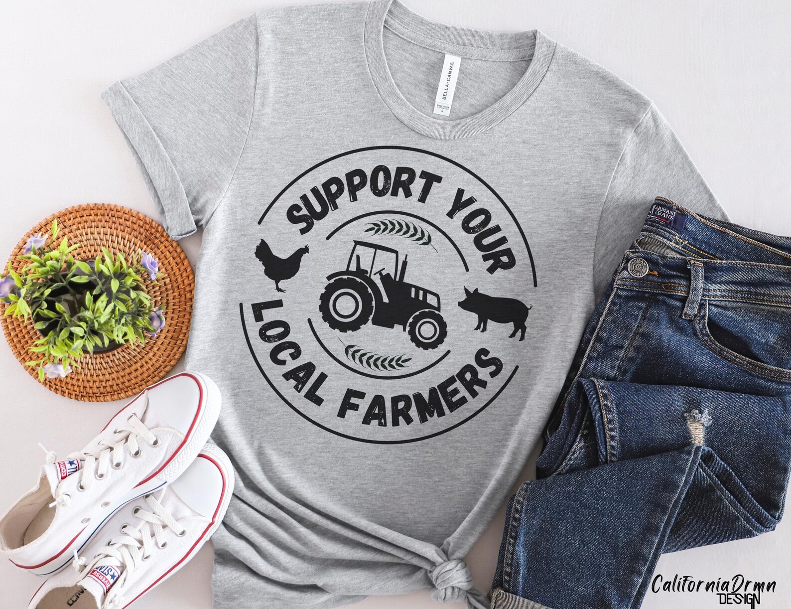 Support Your Local Farmers Svg, Farming Shirt Design Svg, Farmer's ...
