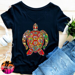 Sea Turtle PNG, Bohemian Turtle Art, Novelty Gift for Her or Him, Sea ...