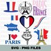 Paris Clip Art, Eiffel Tower SVG Cut File, I Love Paris SVG, Paris ...