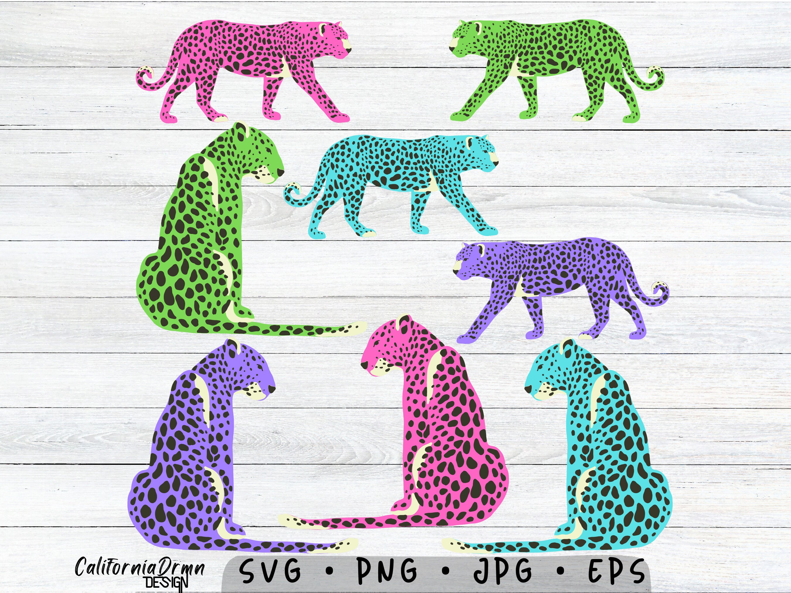 Leopard Print Bundle SVG, Cheetah Animal Pattern Print SVG, Leopard ...