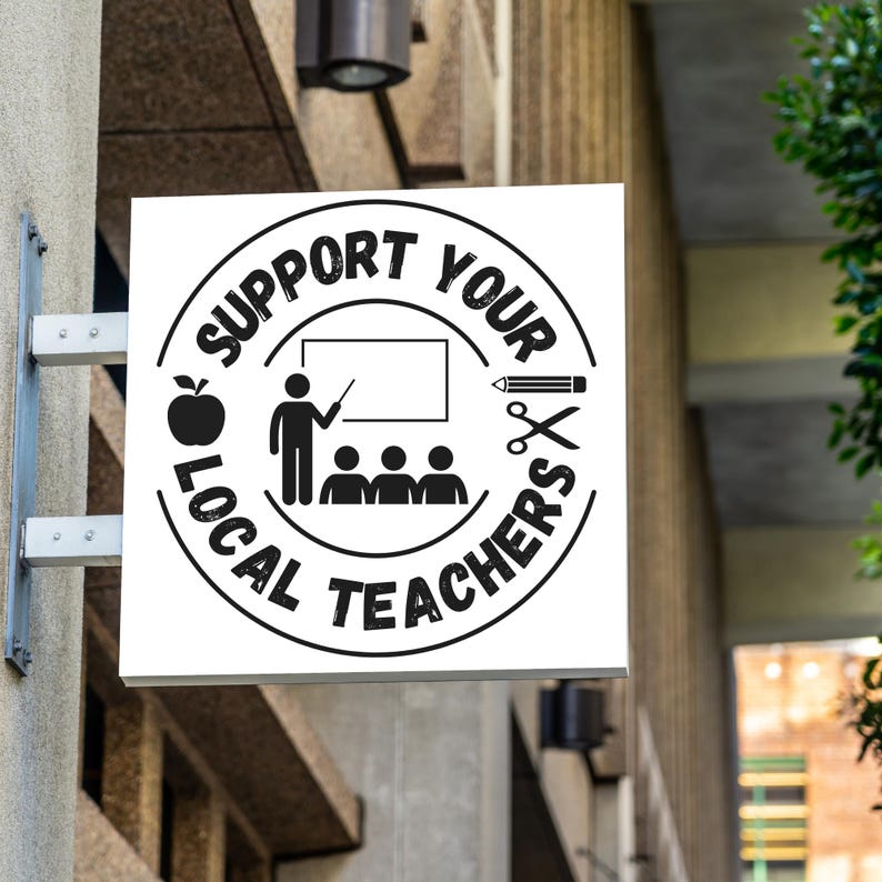 Support Your Local Teachers Svg, Teacher Svg, Teach Svg, Teacher ...