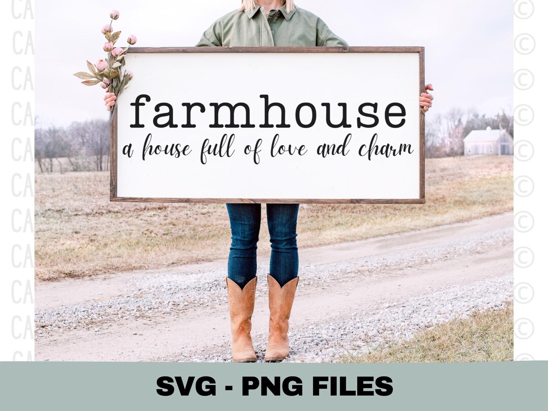 Farmhouse Sign SVG PNG Files, Farmhouse Definition Svg, Modern ...