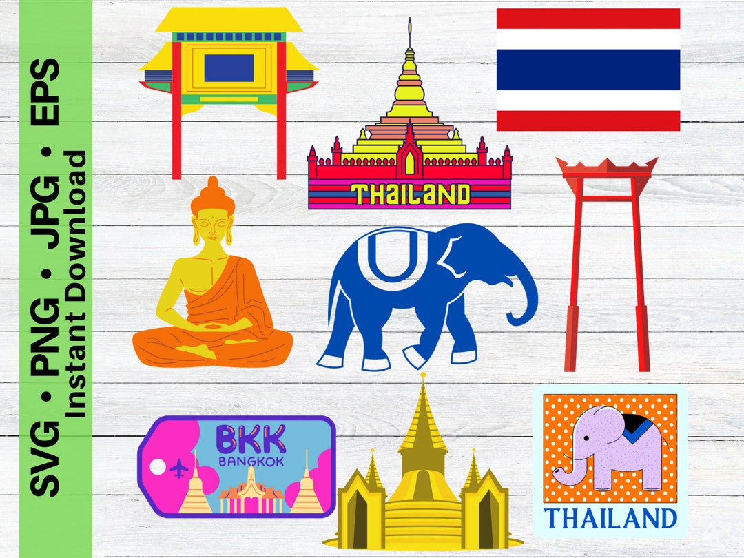 Thai Clipart, Buddha Svg, Buddhism Svg, Thai Svg, Thai Stickers ...