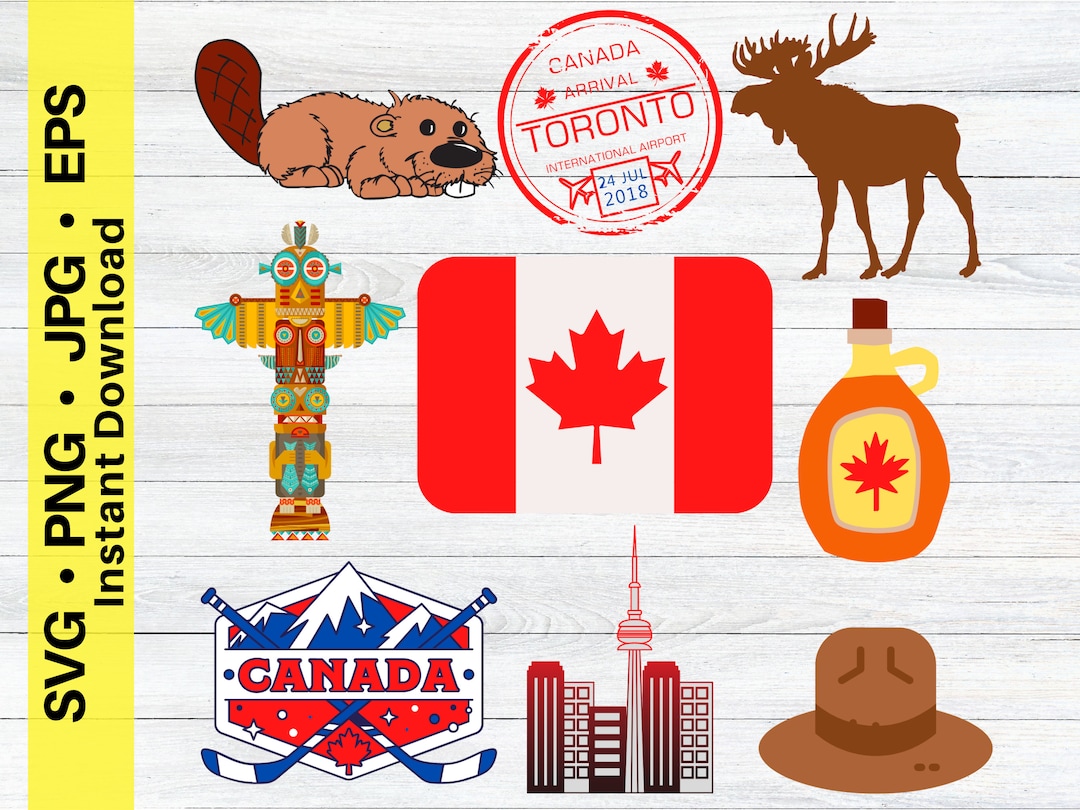 Canada Clipart, Canada SVG, True North Svg, Canada Stickers, Canadian ...