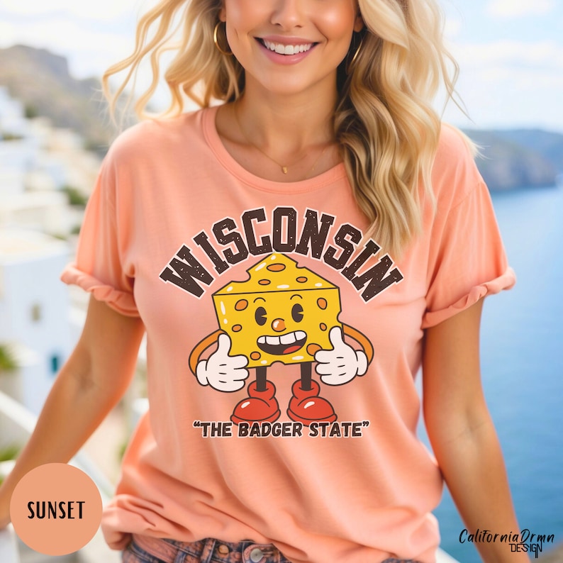 Comfort Colors Wisconsin T-shirt, Unisex Retro Vintage Tees, State ...