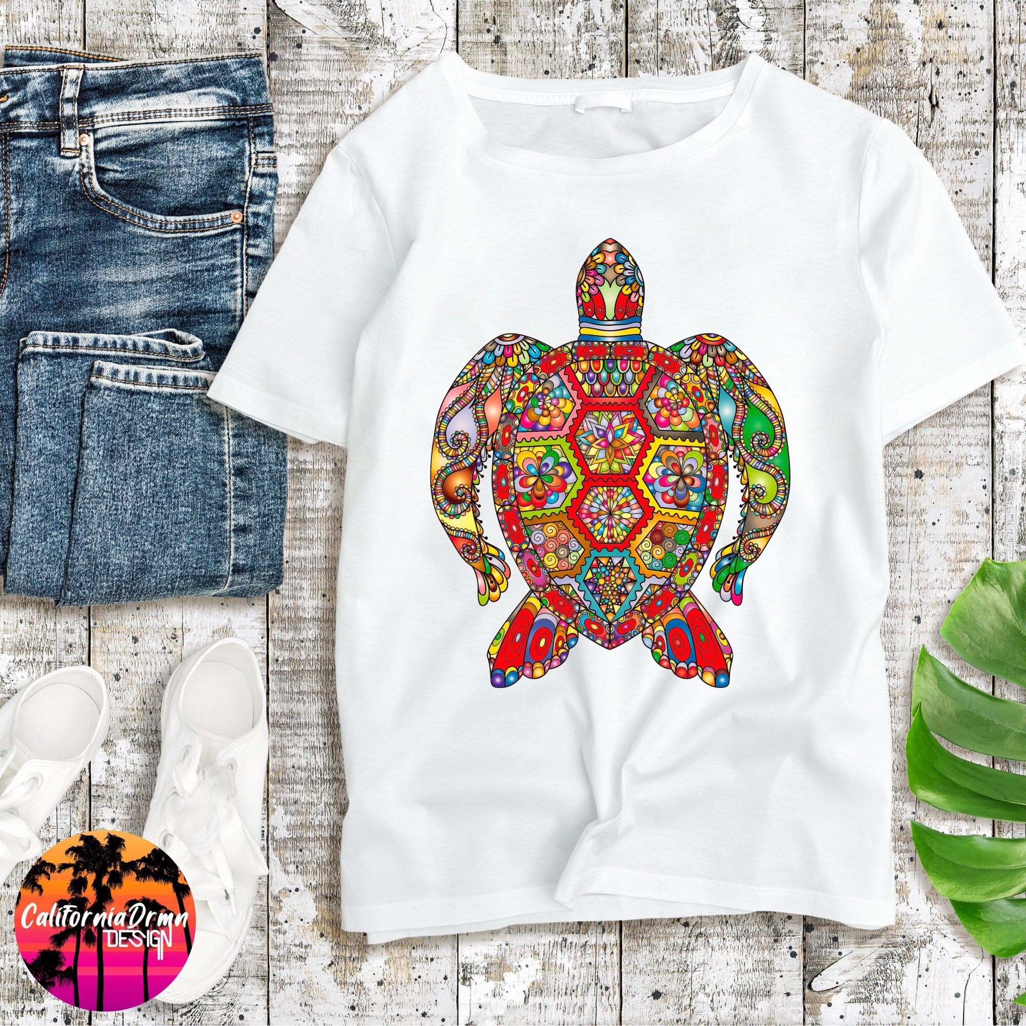 Sea Turtle PNG, Bohemian Turtle Art, Novelty Gift for Her or Him, Sea ...
