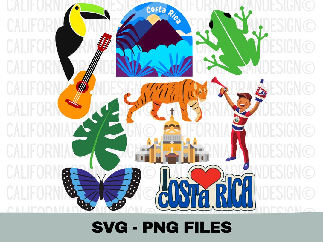 Costa Rica Clipart, Costa Rica SVG, Costa Rican Lover Gift, Costa Rica ...