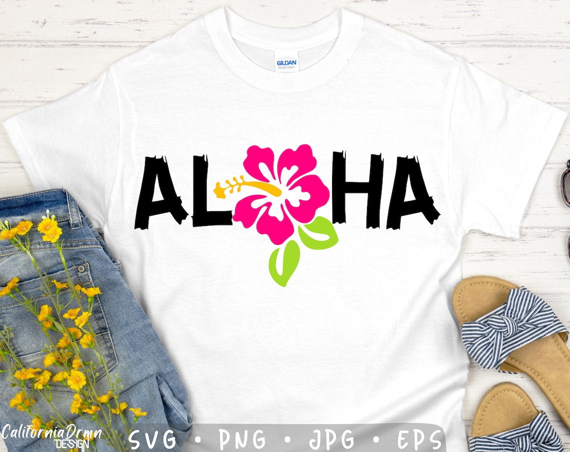 Aloha SVG Hawaii SVG Aloha T-shirt Hawaiian T Shirt Tee - Etsy