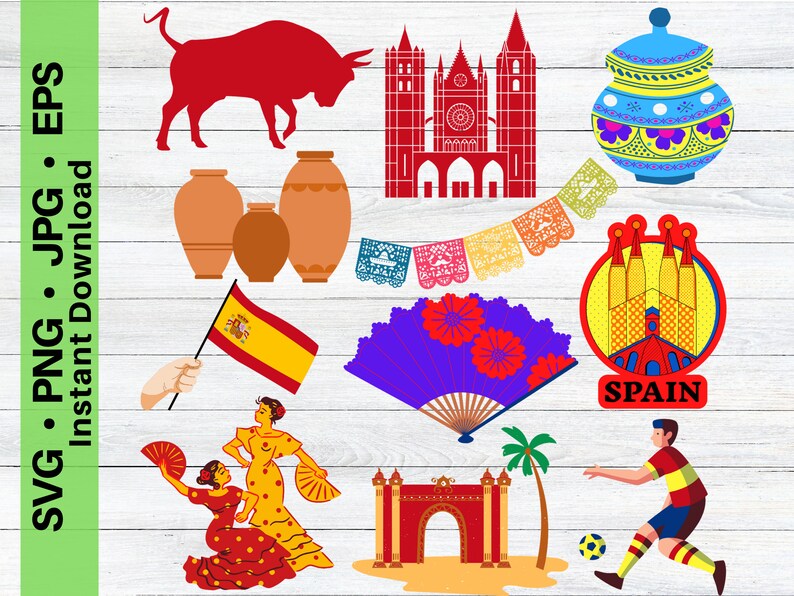 Spain Clipart, Spain SVG, Spanish Shirt, Spanish T-shirt, Spanish ...