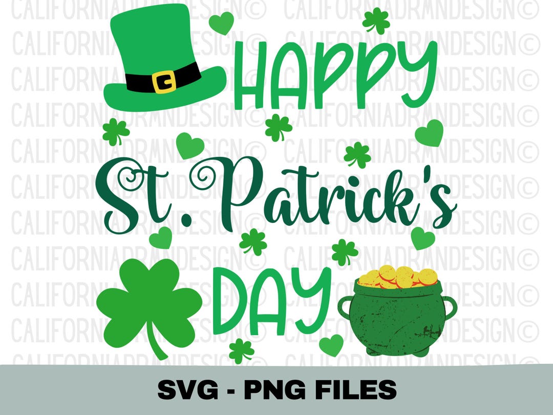 Happy St Patricks Day SVG PNG, Lucky Shamrock Svg, St Patricks Day ...