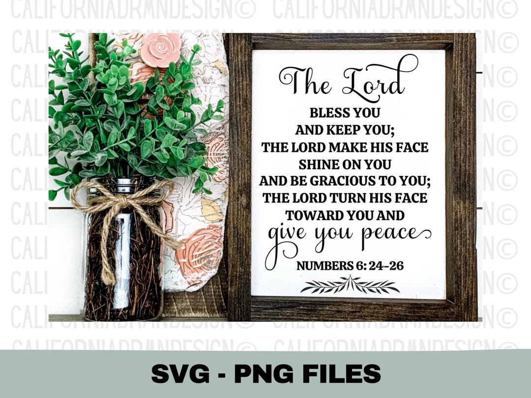 SVG Files, the Blessing Song Lyrics SVG PNG, Bible Verse Sign, Jesus ...