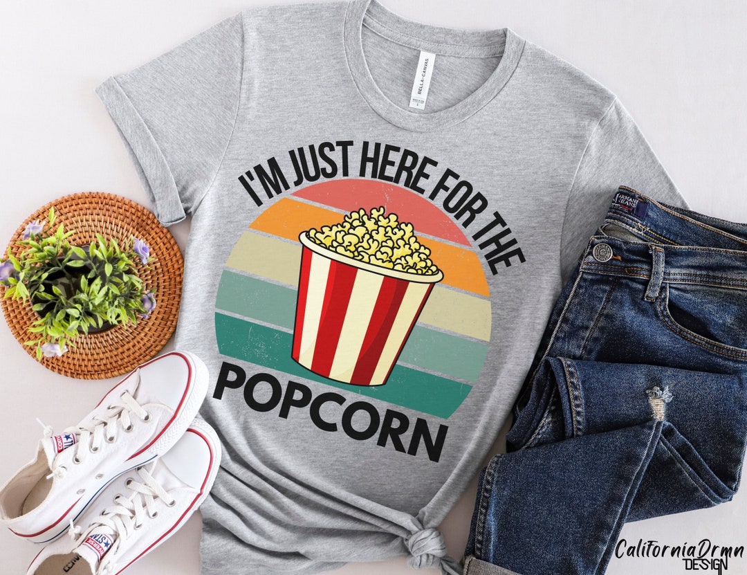 Retro Popcorn Shirt, Funny Popcorn T-shirt, Popcorn Tee, Popcorn Gifts ...