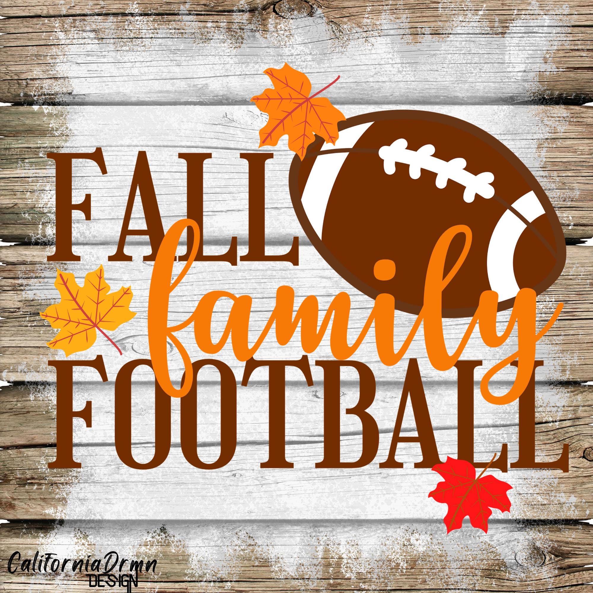 Fall Family Football SVG | Football Shirt SVG | Autumn T‑shirt ...