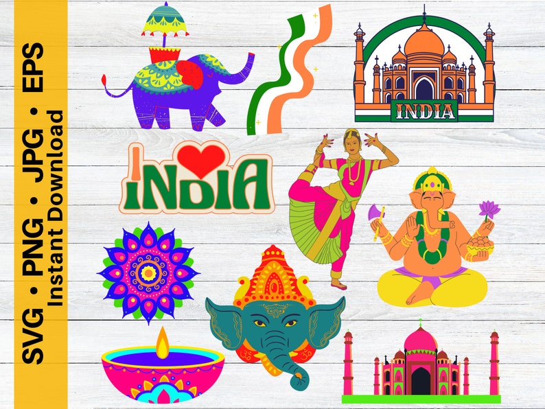India SVG PNG India Clipart India Stickers Indian Svg - Etsy